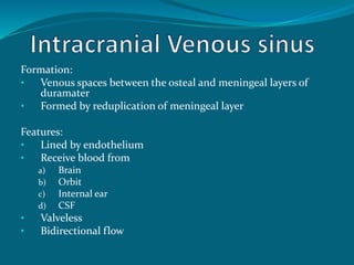 Venous drainageof head and neck ih | PPTX