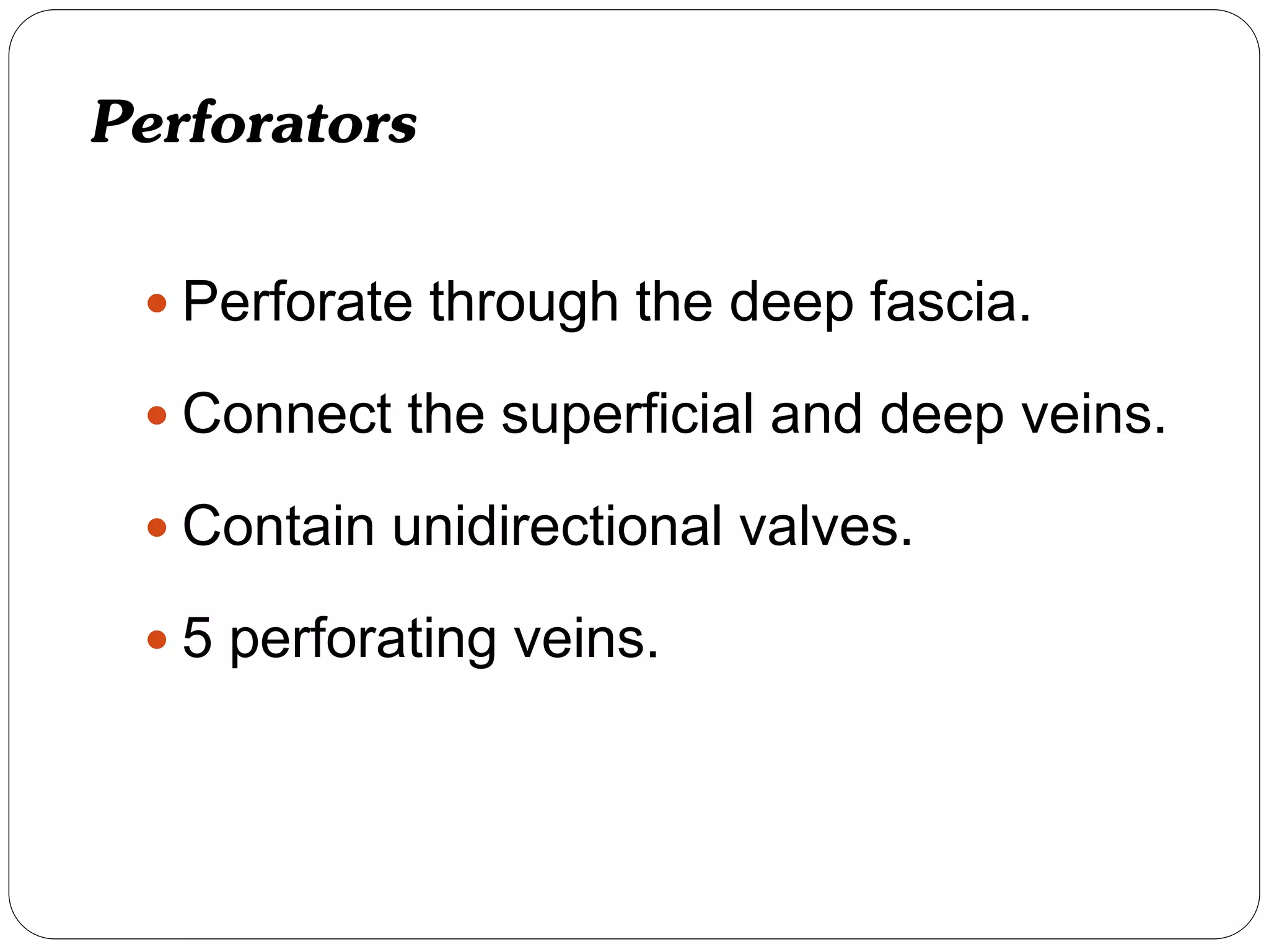 Venous drainage of lower limb | PPTX