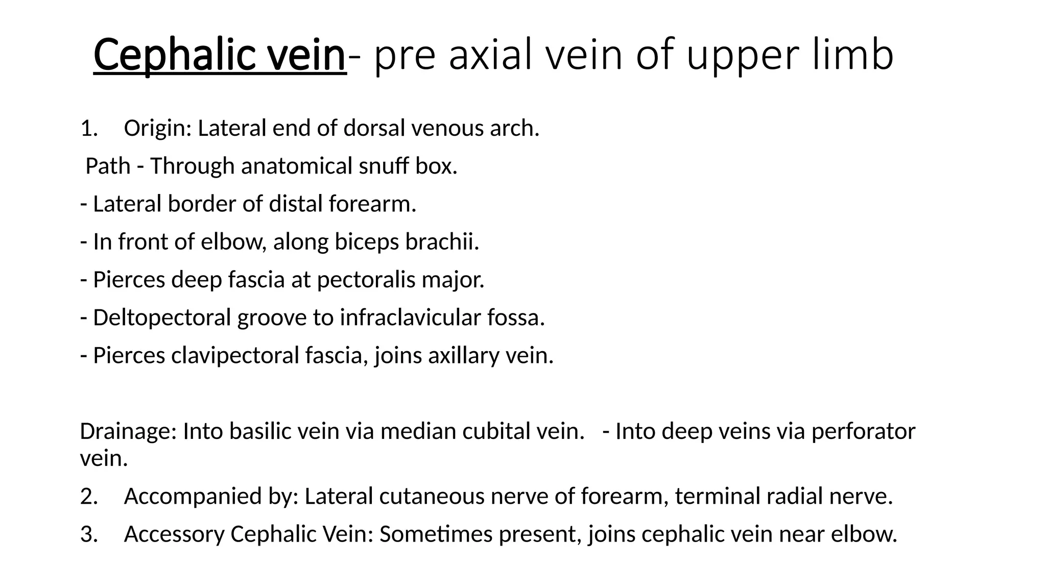 venous drainage of upper limb presentation | PPT