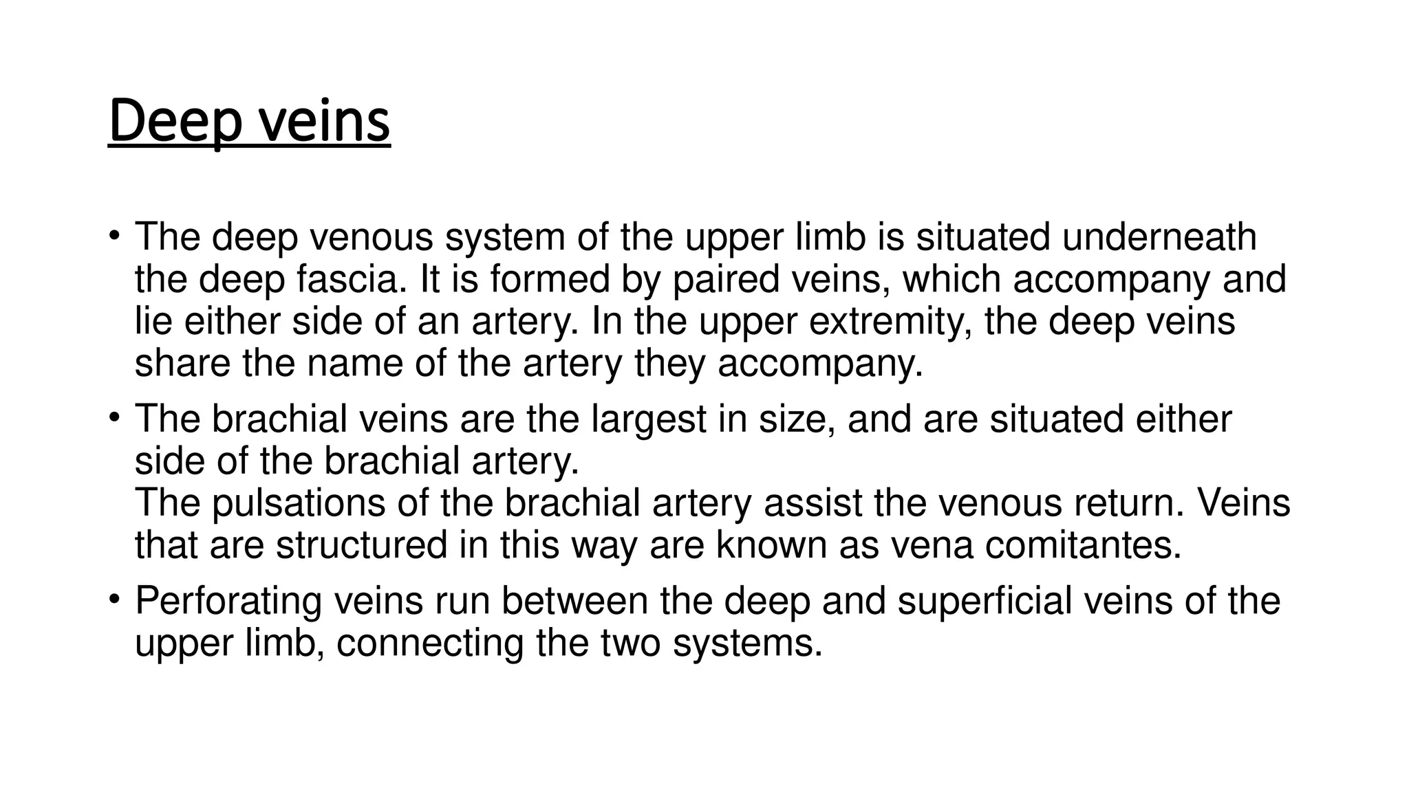 venous drainage of upper limb presentation | PPTX
