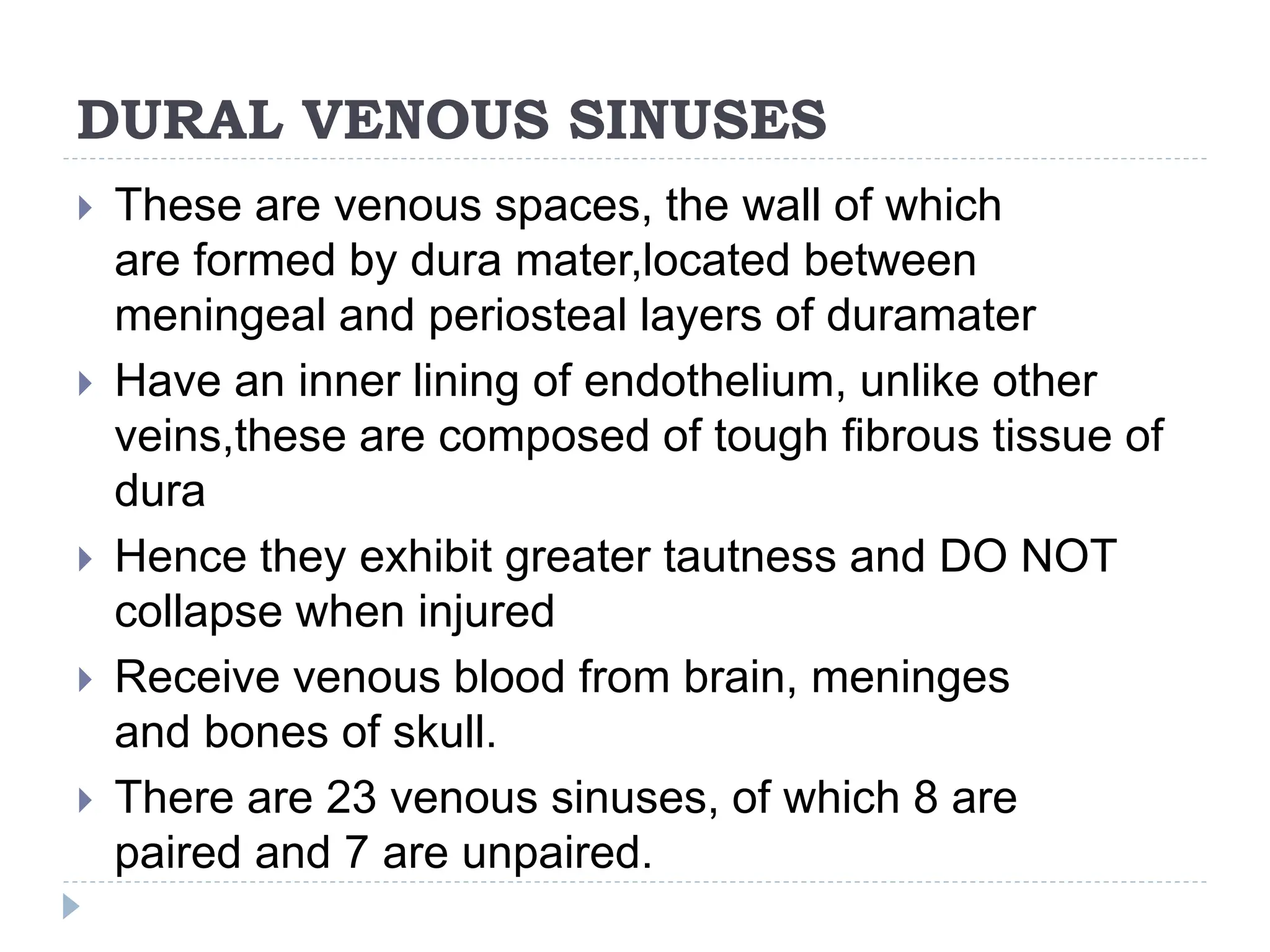 Venous Drainage of the Brain Presentation pptx | PPTX