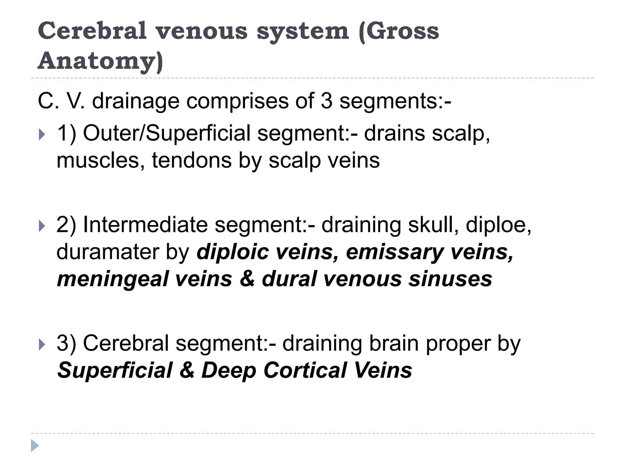Venous Drainage of the Brain Presentation pptx | PPTX