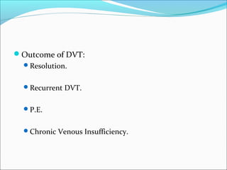 Venous insufficiency dvt - final year mbbs lecture | PPT | Blood ...