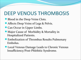 Venous insufficiency dvt - final year mbbs lecture | PPT | Blood ...