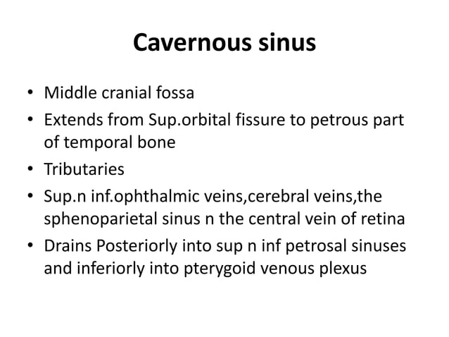 Venous sinuses | PPTX | Brain and Nervous System Disorders | Diseases ...
