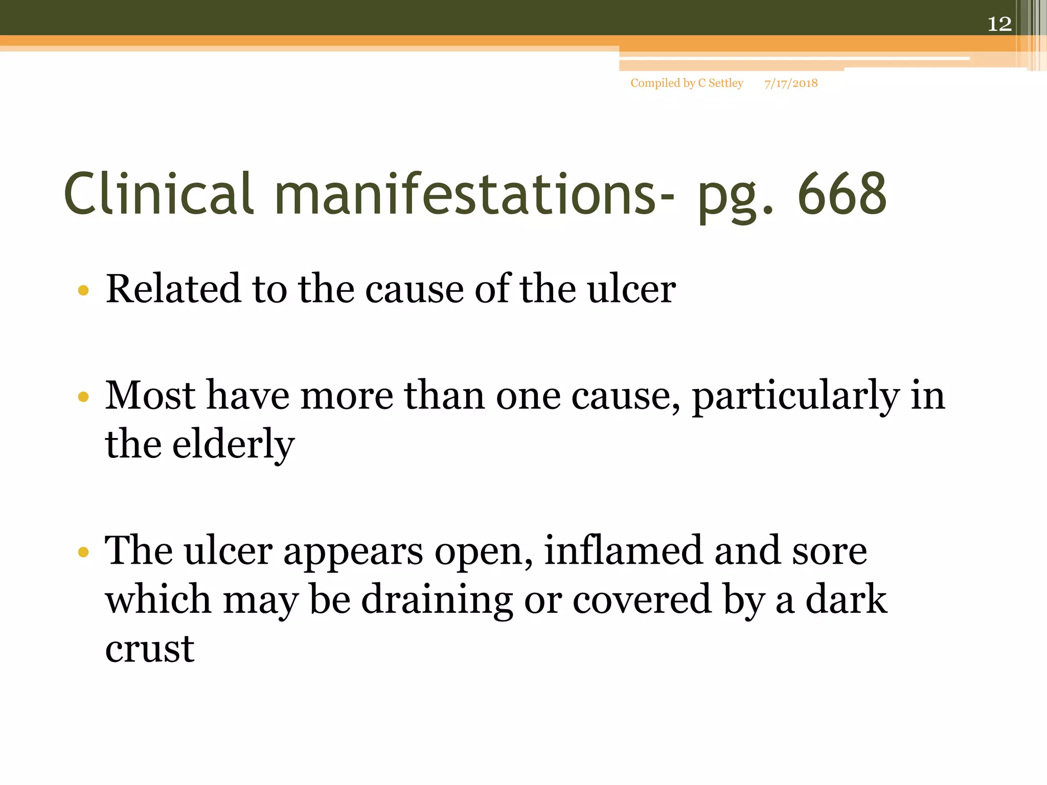 Venous stasis ulcers | PDF