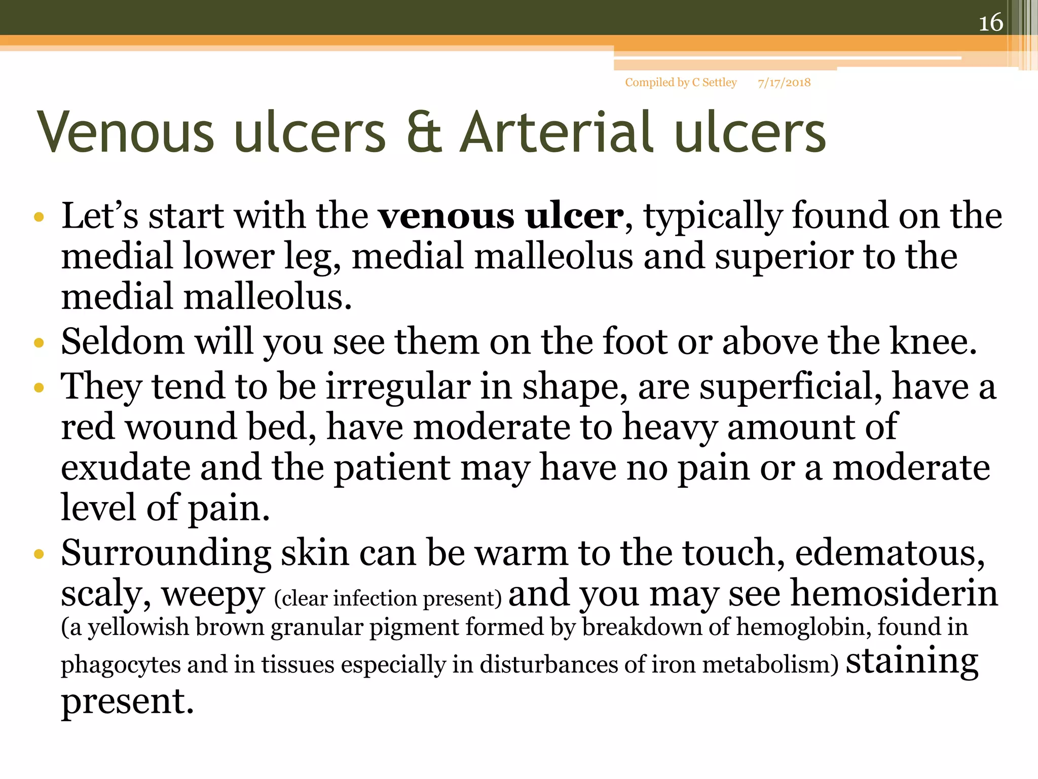 Venous stasis ulcers | PDF