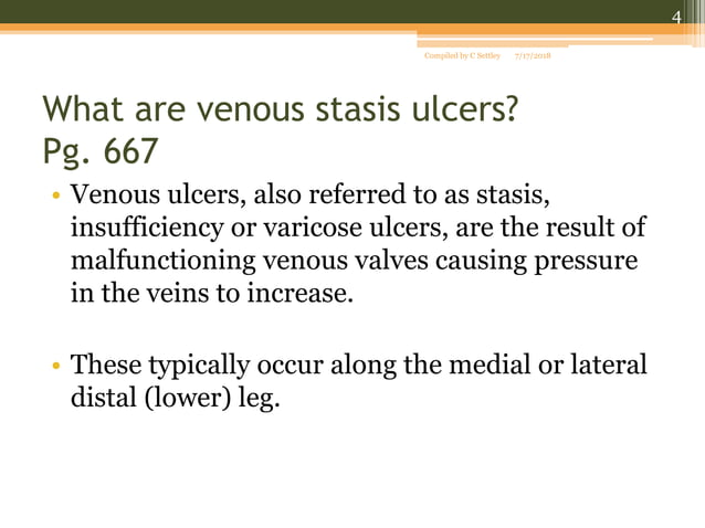 Venous stasis ulcers | PDF