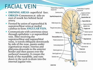 Venous supply of head, neck and face | PPTX