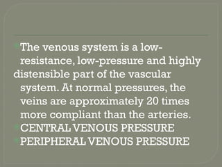VENOUS SYSTEM.- Cardiovascular systempptx | PPTX