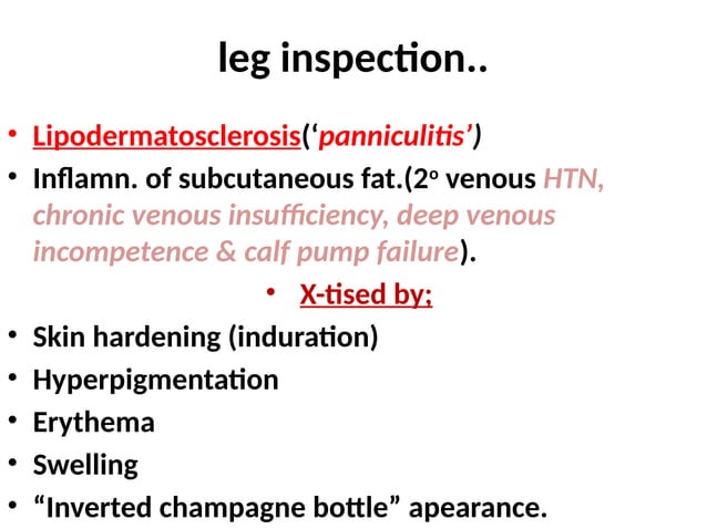 Venous system examination in surgery.pptx | Foot Health | Diseases and ...