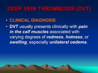 Venous Thrombo-embolism In Pregnancy 1st.ppt | Pregnancy | Reproductive ...