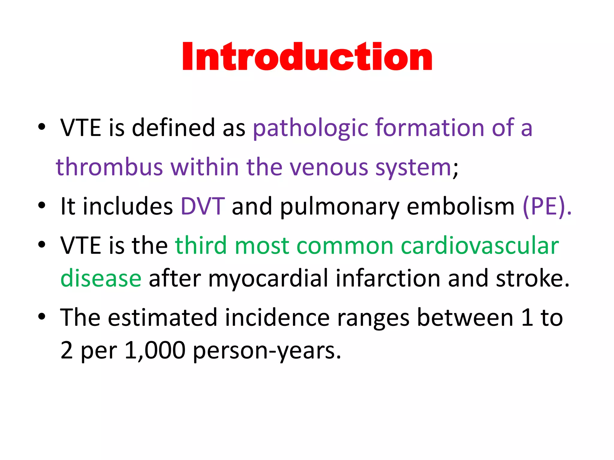 Venous thromboembolism, THROMBOPROPHYLAXIS and management | PPTX