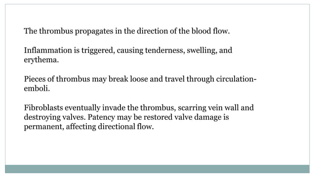 Venous thrombo embolism / deep vein thrombosis | PPTX | Blood Disorders ...