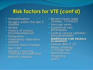 Venous thrombo embolism | PPTX