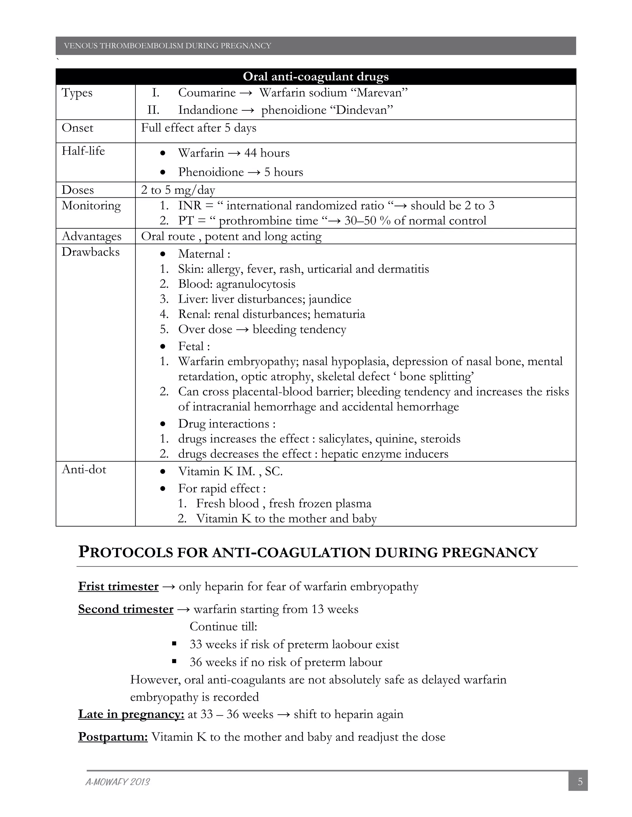 Venous thromboembolism during pregnancy | PDF