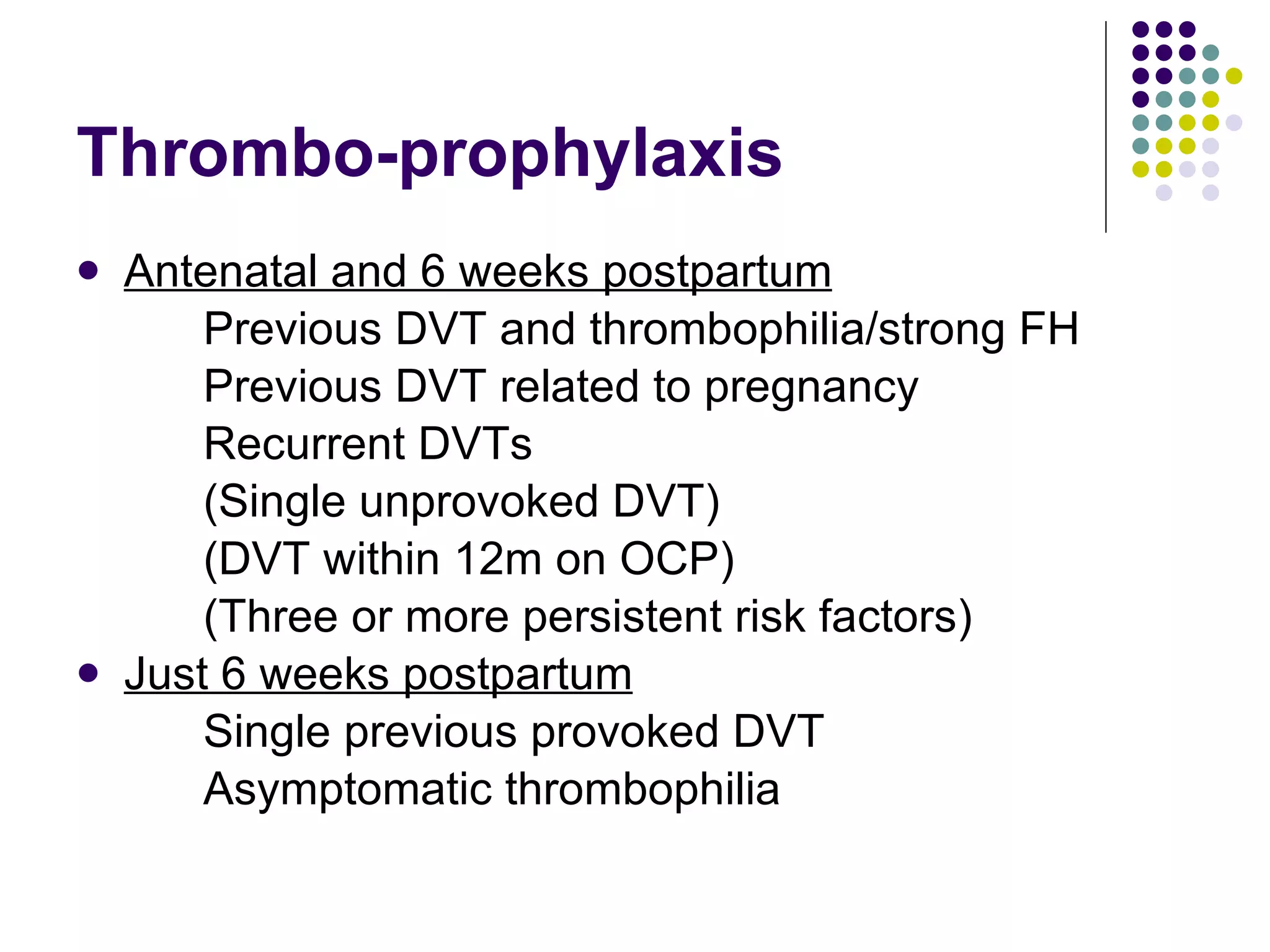 Venous Thromboembolism in Obstetrics | PPT