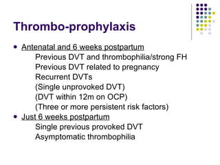 Venous Thromboembolism in Obstetrics | PPT