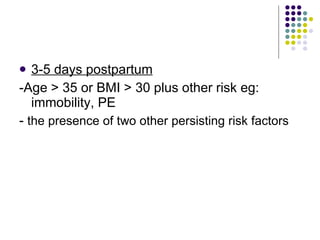 Venous Thromboembolism in Obstetrics | PPT