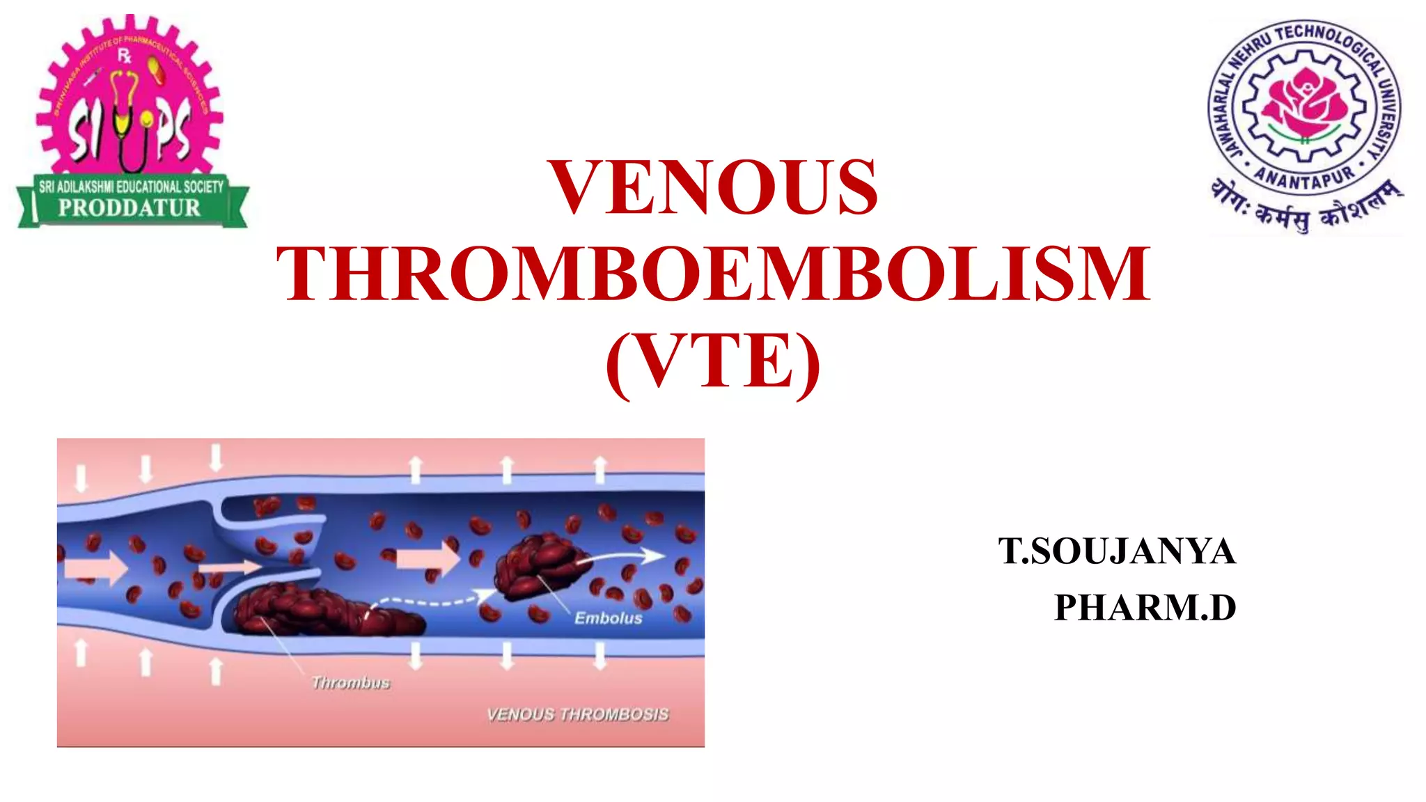 Venous thromboembolism for Pharm.D | PPTX