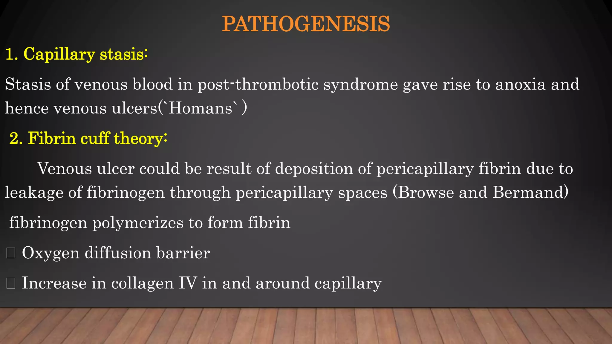 Venous ulcer for MBBS | PPTX