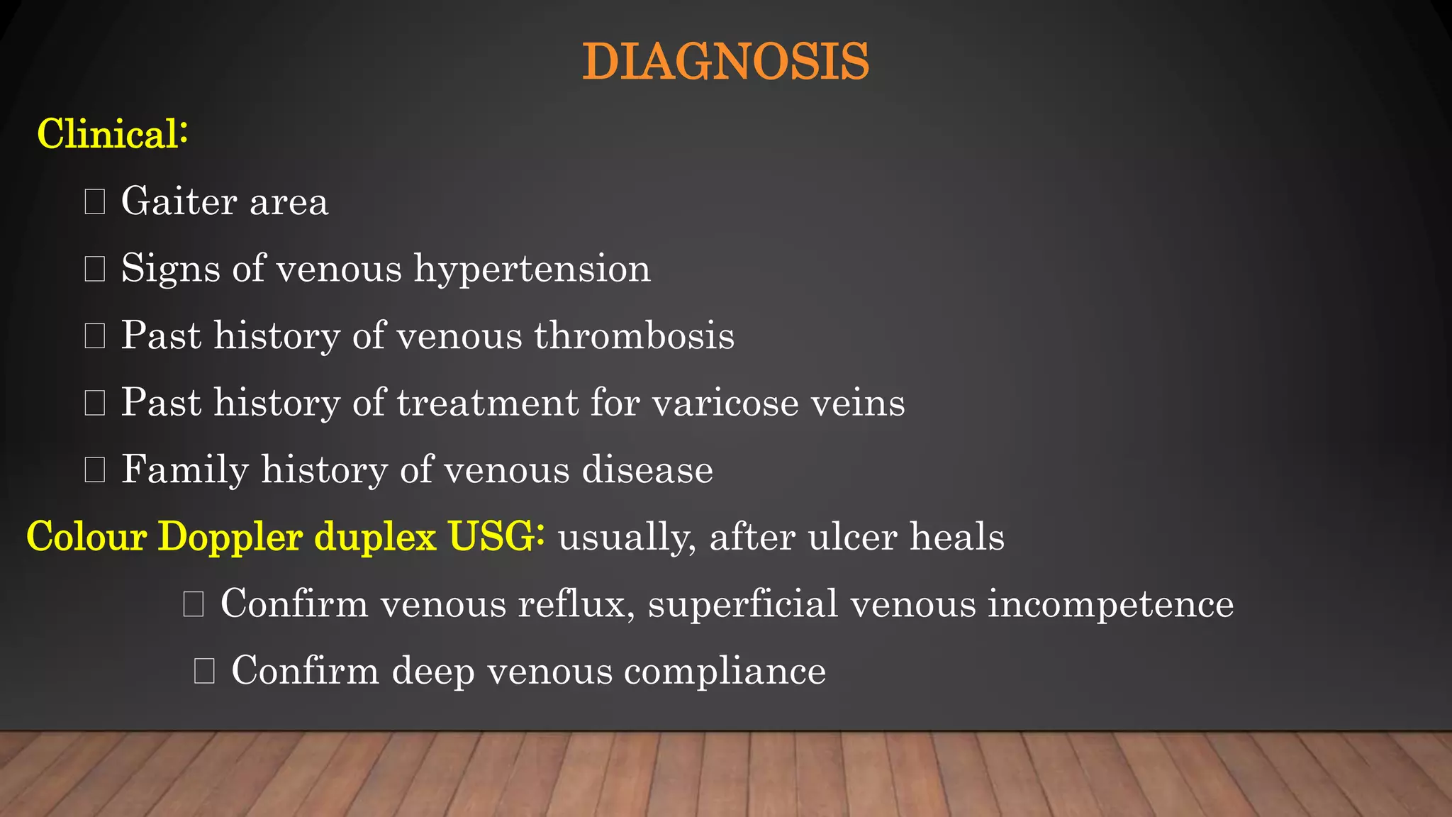 Venous ulcer for MBBS | PPTX
