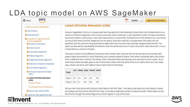 Tensors for topic modeling and deep learning on AWS Sagemaker | PPT