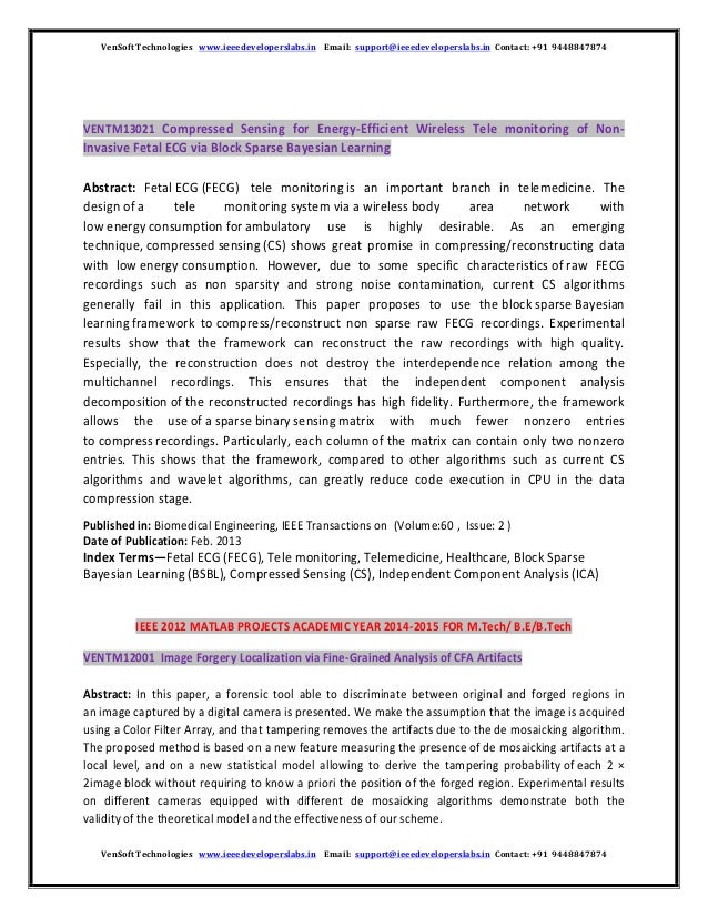 Vensoft IEEE 2014 2015 Matlab Projects tiltle Image Processing Wirele… Vensoft IEEE 2014 2015 Matlab Projects tiltle Image Processing Wirele…