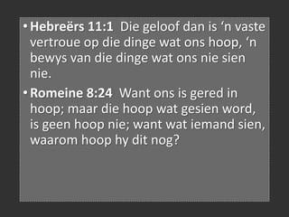 Tema - Venster van Geloof in 'n God van Hoop | PPTX