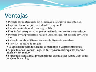 Ventajas y desventajas de slideshare e issuu | PPTX | Computing | Technology & Computing