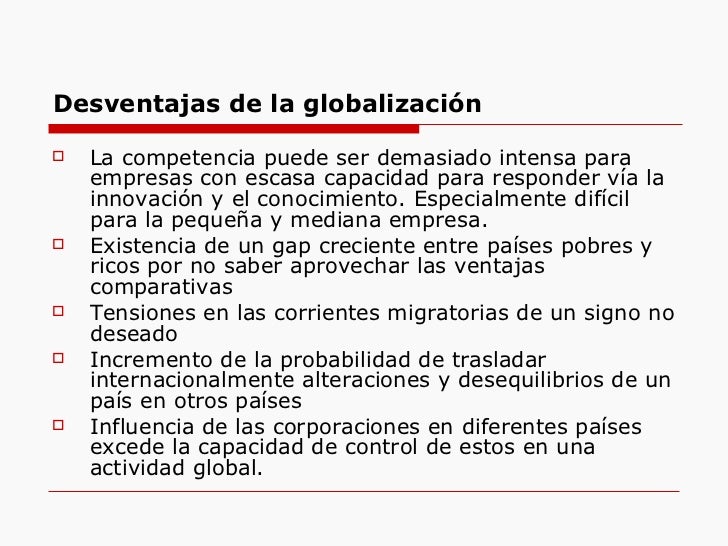 7 Ventajas Y Desventajas De La Globalizacin Issuu