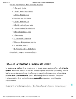 Ventana de Excel - Partes y Elementos de Excel.pdf
