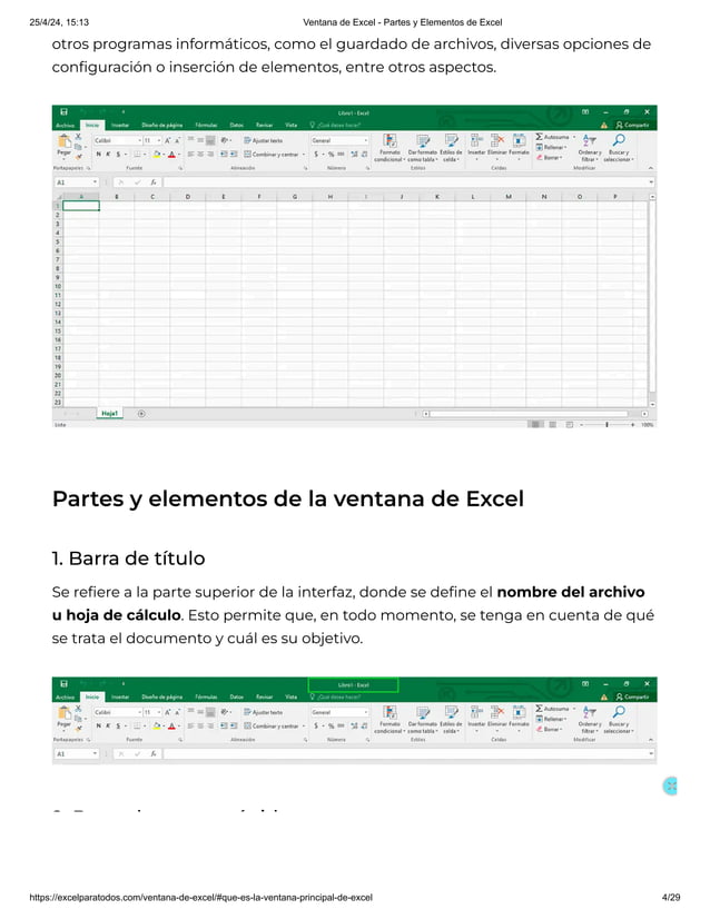 Ventana de Excel - Partes y Elementos de Excel.pdf