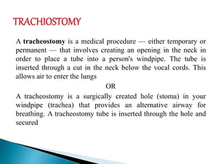 Vent and Tracheostomy | PPTX