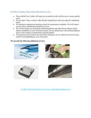 Vent hood system cleaning | PDF