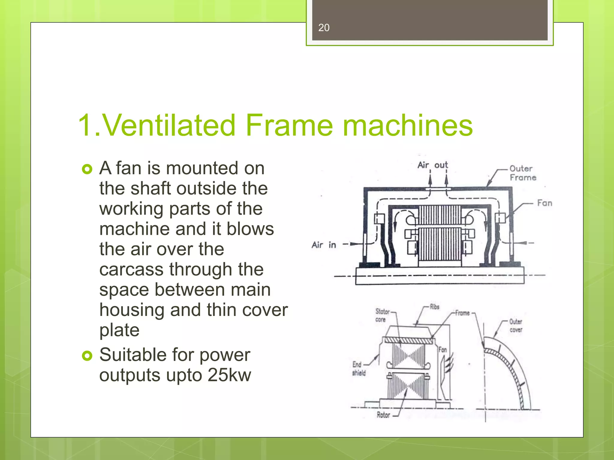 Ventilating systems for electrical machines | PPTX