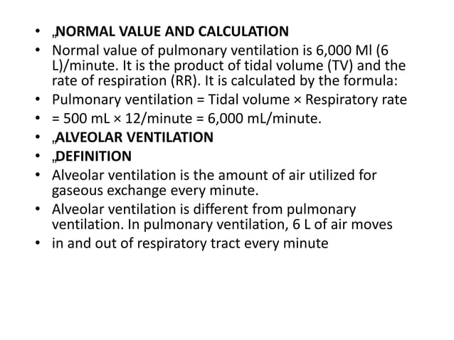 VENTILATION.pptx | Lung and Respiratory Health | Diseases and Conditions
