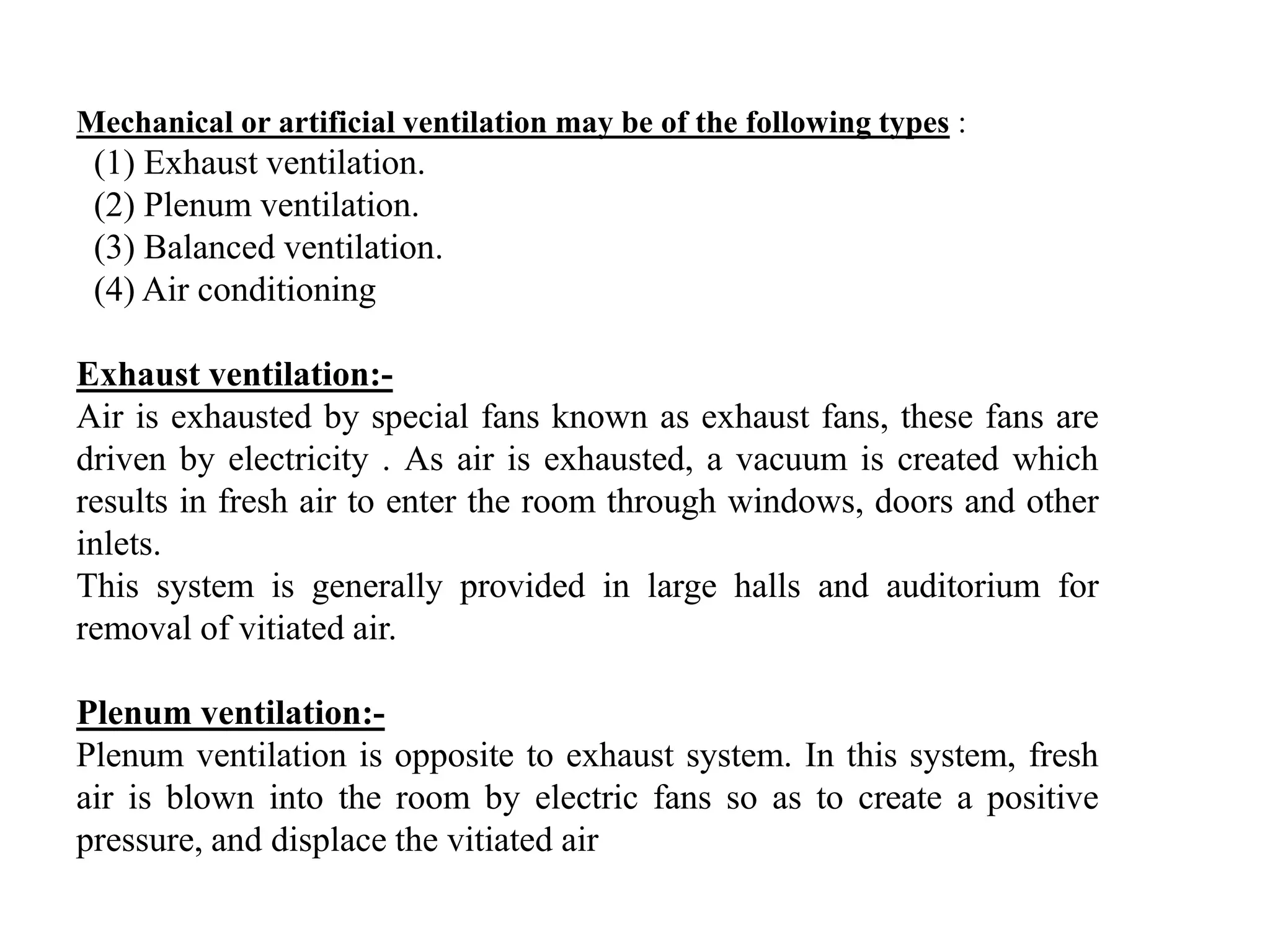 ventilation , 1st year GNM NURSING --------- | PPTX