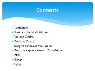 Modes and function of Ventilation Ventilation.ppt