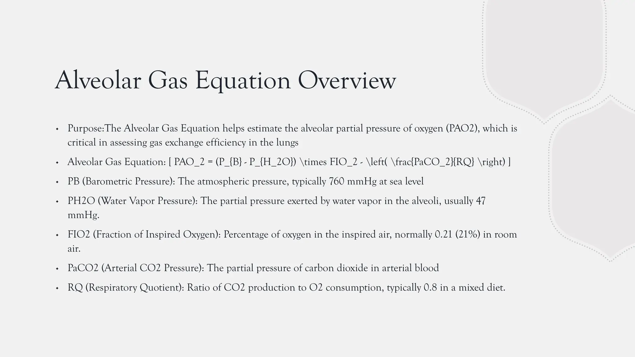 Ventilation and Alveolar Gas Equation.pptx