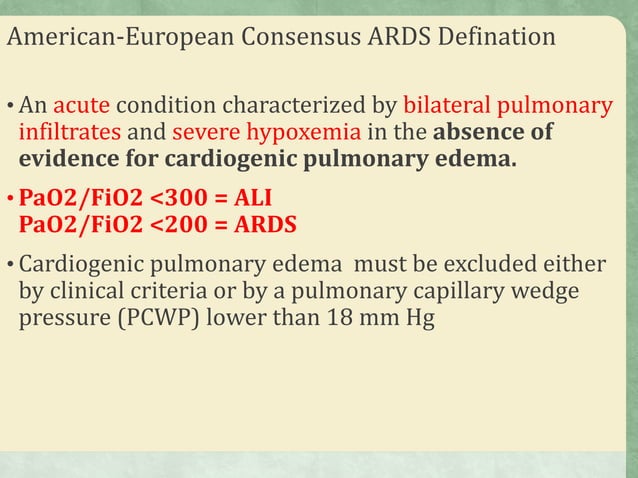 Ventilation in ARDS | PPT