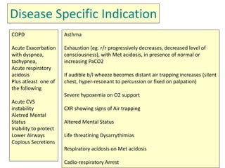 Ventilation in obstructive airway disease | PPTX