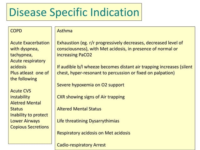 Ventilation in obstructive airway disease | PPTX
