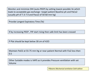 Ventilation in obstructive airway disease | PPTX
