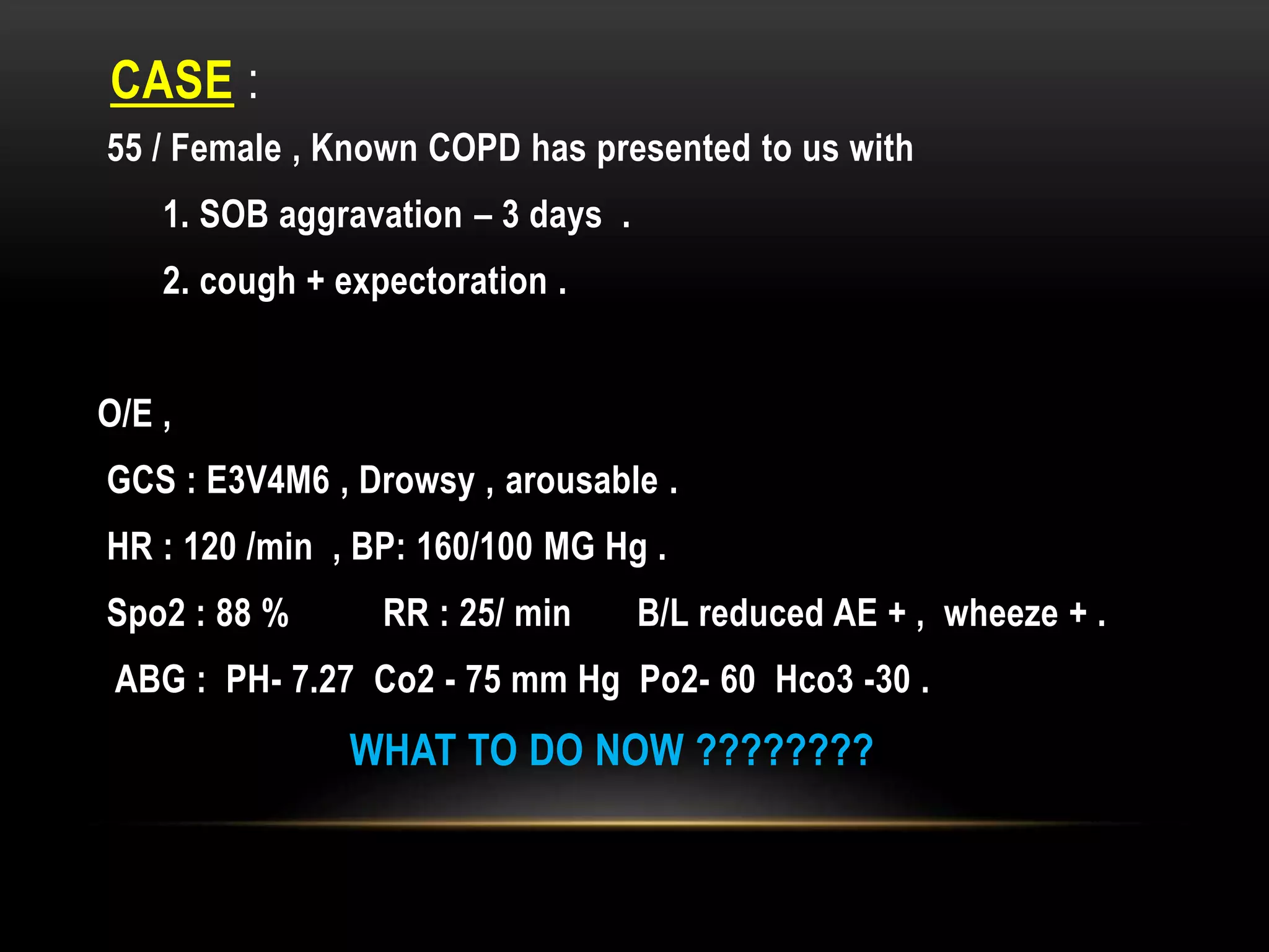 Ventilation Strategy in obstructive Lung disease | PPTX