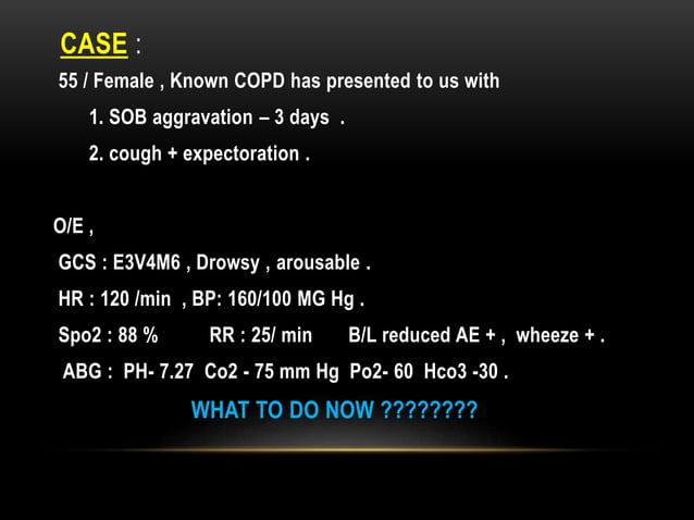Ventilation Strategy in obstructive Lung disease | PPTX | Lung and ...