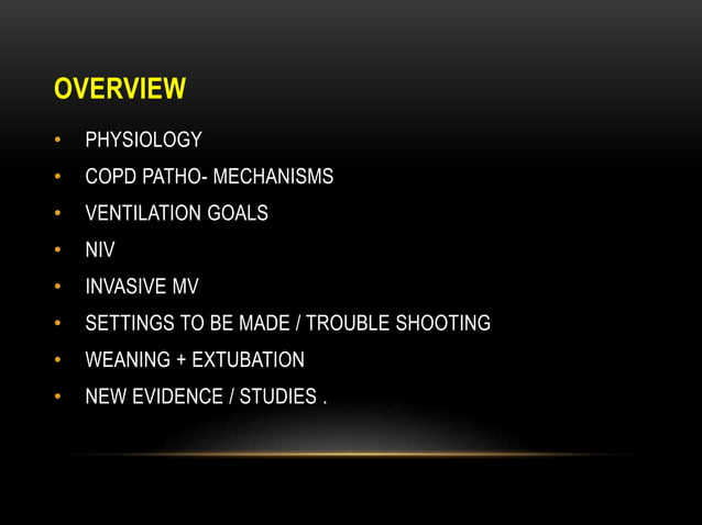 Ventilation Strategy in obstructive Lung disease | PPTX | Lung and ...