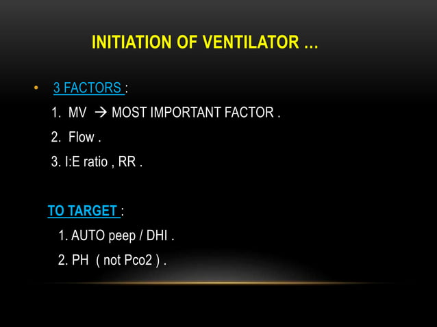 Ventilation Strategy in obstructive Lung disease | PPTX | Lung and ...
