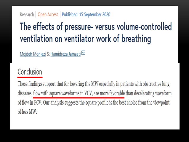 Ventilation Strategy in obstructive Lung disease | PPTX | Lung and ...
