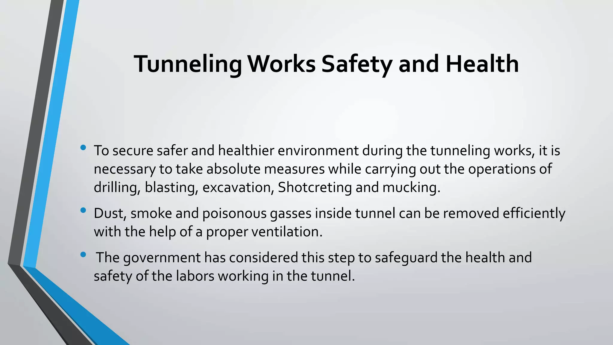 Ventilation in tunnels | PPTX